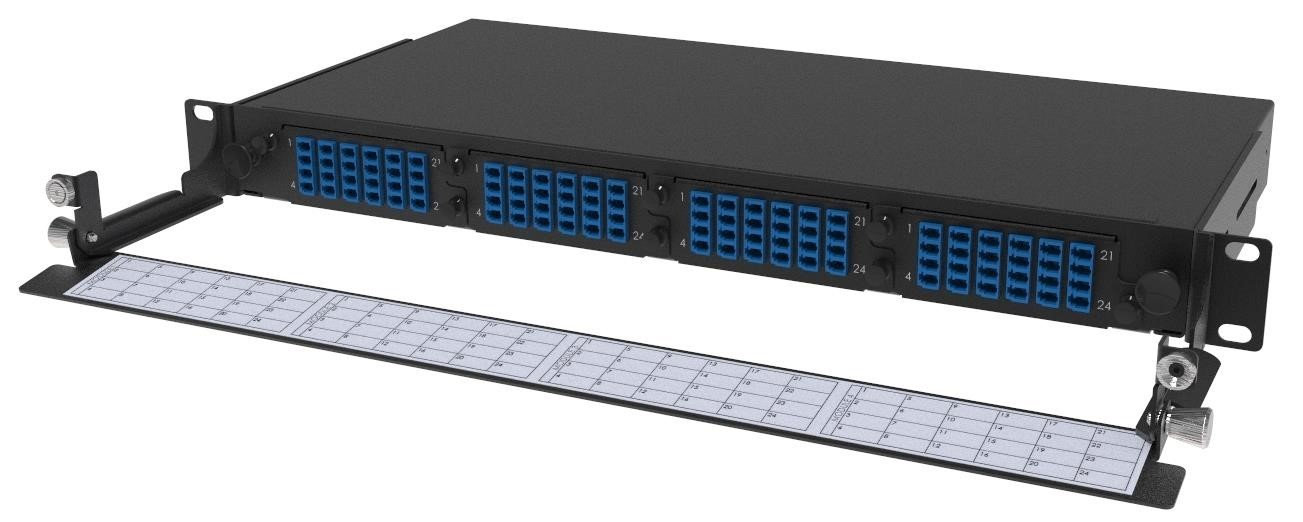 Giganet 1U HD 4 Slots Modular Sliding Patch Panel Unloaded Including Front Management